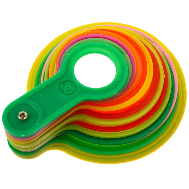 TAVOLA DI VALUTAZIONE frutta con anelli di misura - set di 1-DO EUR 11,84 - PicClick IT