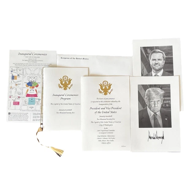 2025 PRESIDENT DONALD Trump Inauguration Congressional Invitation ...