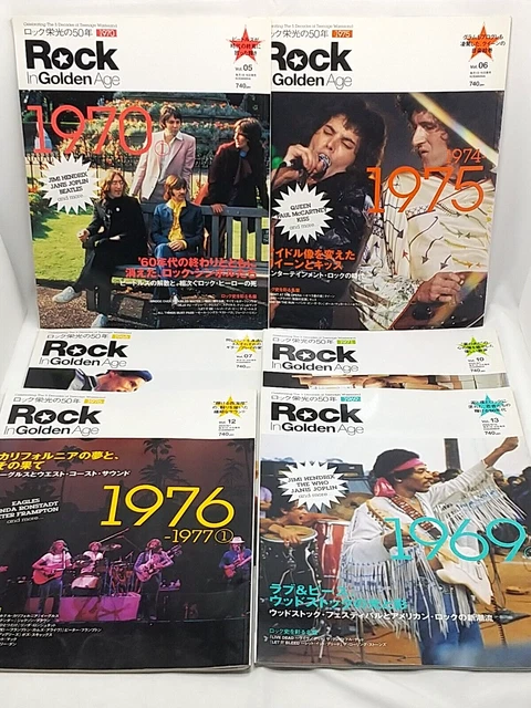 ROCK IN GOLDEN AGE Japan Magazine 6 Set JIMI HENDRIX THE BEATLES QUEEN ...