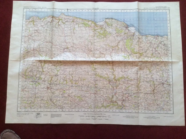 ORIGINAL WW2 WARTIME 1940 British Army Map Exmoor, Devon - Home Guard ...