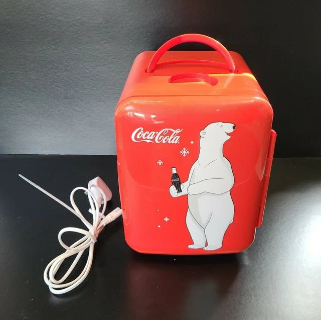 COCA-COLA CHRISTMAS POLAR Bear Mini Fridge Box 6 Can 4L Cooler/Warmer ...