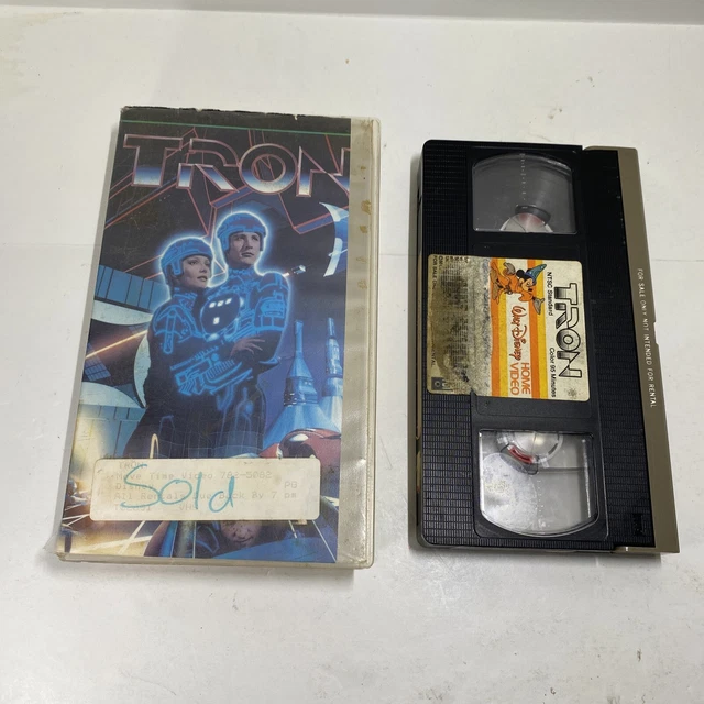 TRON 1982 DISNEY VHS White Clamshell Original Release Edition Video ...