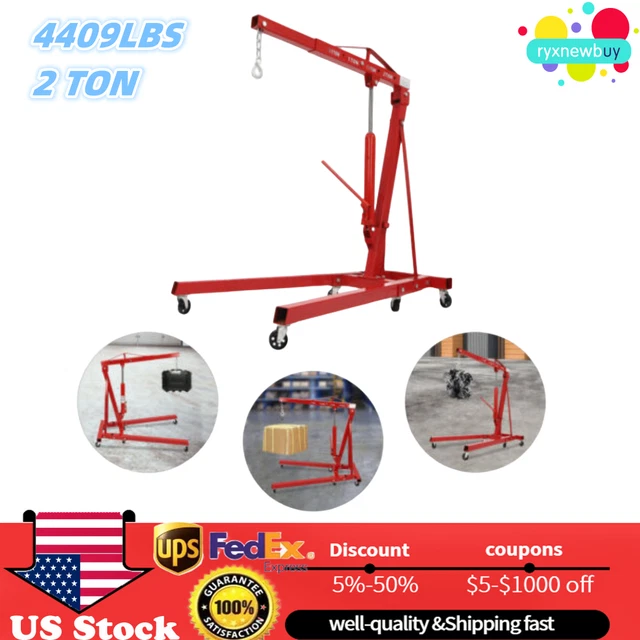 2 TON FOLDING Engine Hoist Cherry Picker Shop Crane Hoist Lift New 2T ...