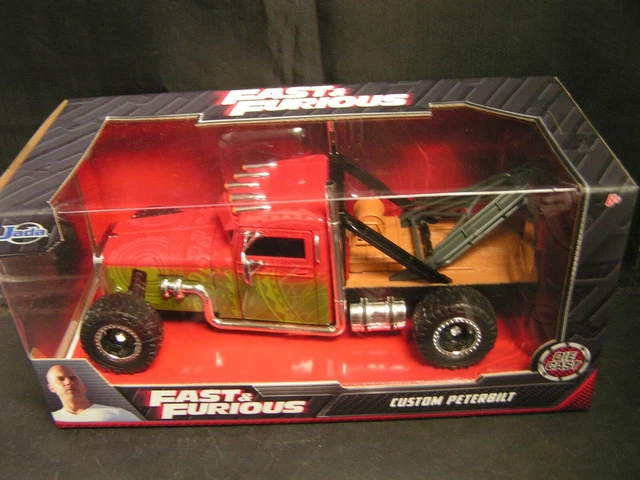 JADA DIE-CAST CUSTOM PETERBILT Fast & Furious TOW-TRUCK WRECKER 1:24 ...
