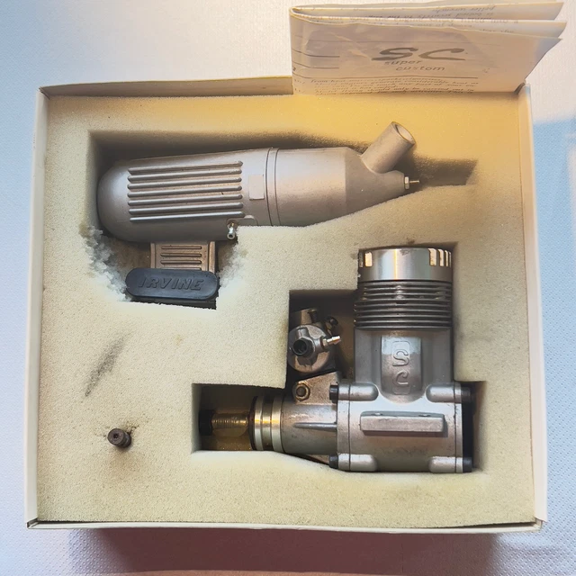 MOTORE AEROPLANO VINTAGE RC IRVINE SC 75, motore incandescente ...