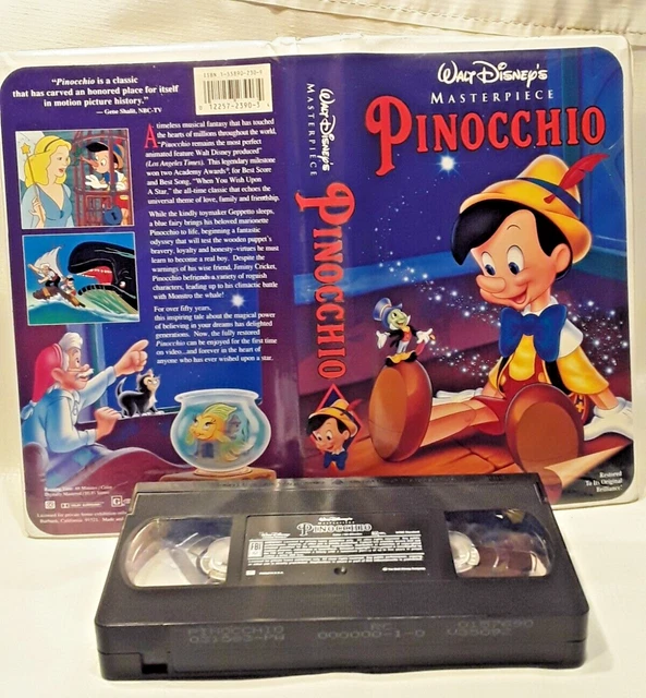 WALT DISNEYS MASTERPIECE Pinocchio VHS Home Video Tape Movie Disney £5. ...