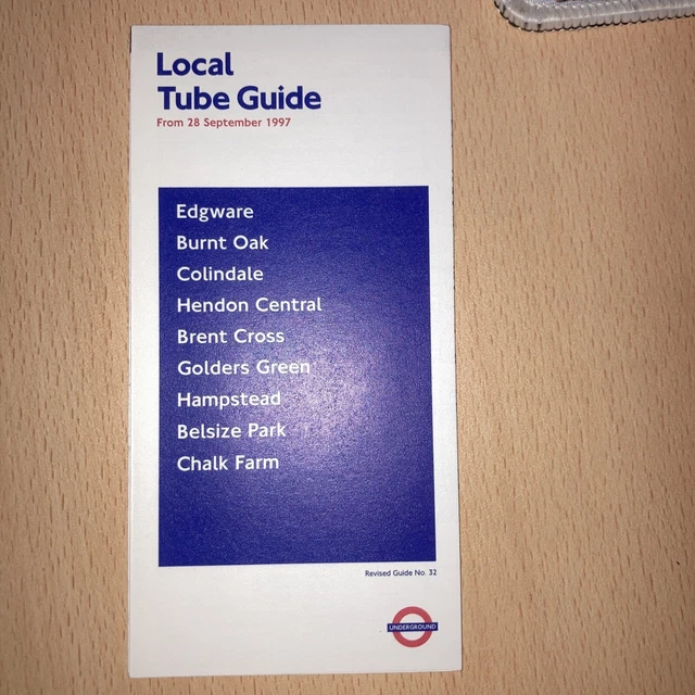 LONDON UNDERGROUND TUBE Map (. Guide. No 32. September. 1997. ) £1.99 ...