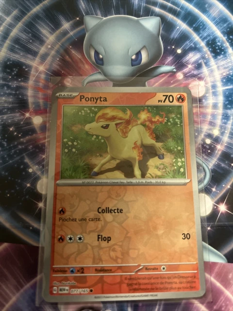 CARTE POKEMON PONYTA 077/165 REVERSE EV3.5 MEW 151 FR NEUF EUR 1,34 ...