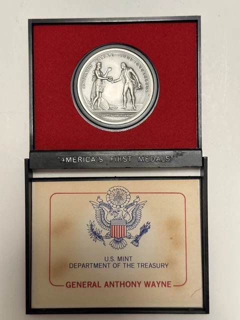 U.S. MINT GENERAL Anthony Wayne America's First Medal Pewter Coin w ...