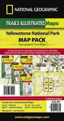 NATIONAL GEOGRAPHIC MAPS Yellowstone National Park, Map Pack Bundle ...