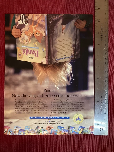 DISNEY CLASSIC STORYBOOK Collection Bambi 1997 Print Ad - Great To ...