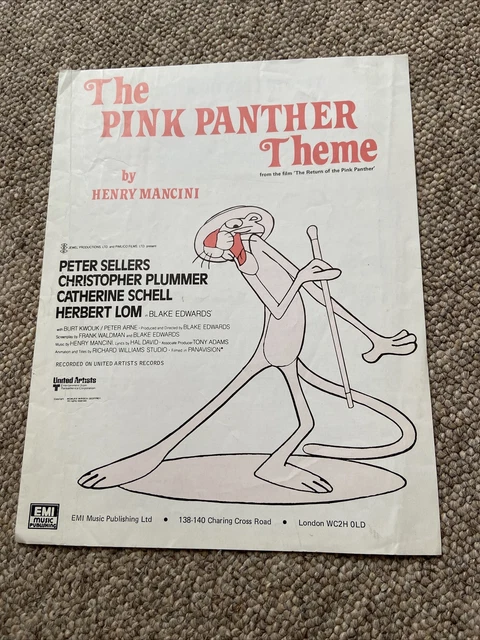 THE PINK PANTHER Theme- Henry Mancini- Sheet Music 1964 eMI £3.25 ...