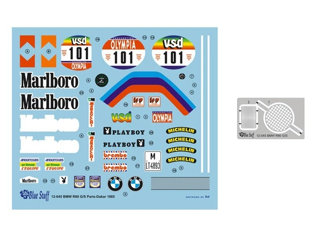 BS12-045.BS12-47 1/12 BMW R80G/S Paris Dakar 1985 Bike/Rider EUR 107,39 - PicClick DE