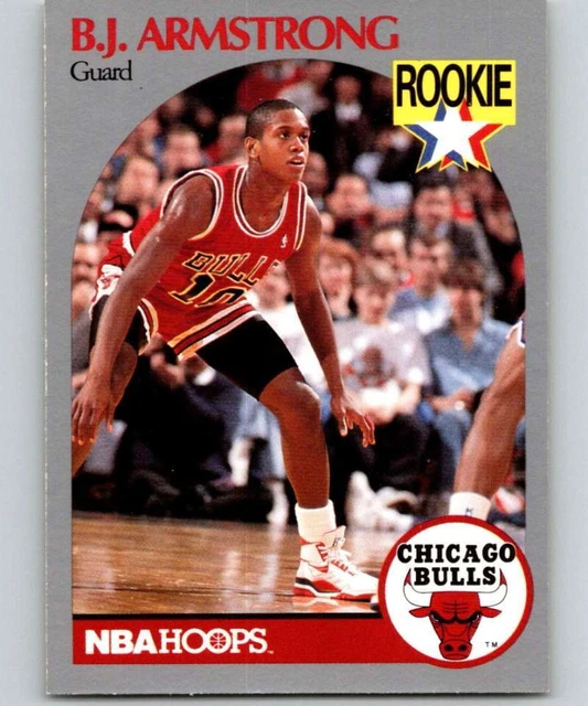 1990-91 HOPPS BASKETBALL #60 B.J. Armstrong NBA RC Rookie Bulls EUR 0 ...