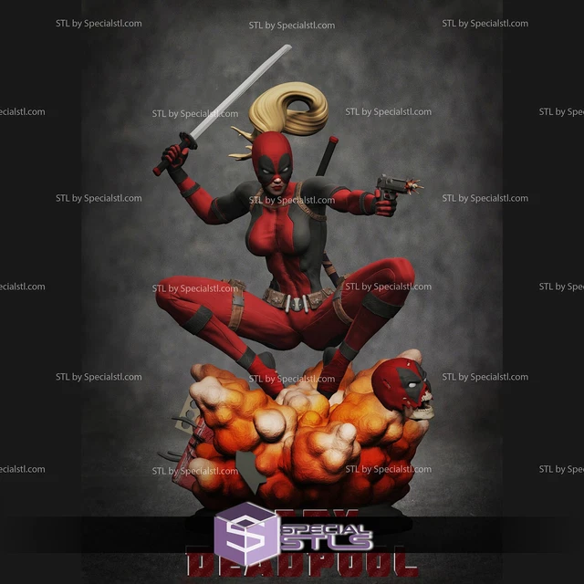3D PRINT - Lady Deadpool 3D Model - Custom Resin Statue - 9 inch - DC ...