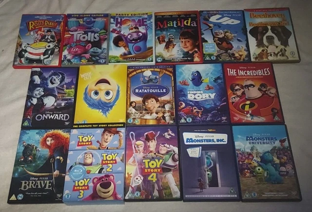 19 DISNEY KIDS Dvd Bundle Pixar Uk R2 Onward Toy Story 1-4 Inside Out ...