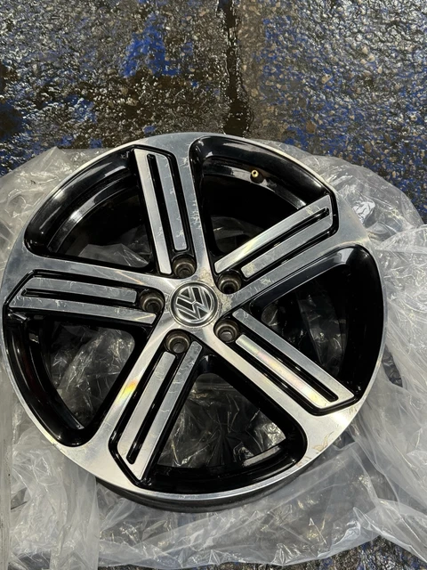 GENUINE VW GOLF R Cadiz Mk7 Mk6 18" Inch Black/Diamond Cut Single Alloy ...