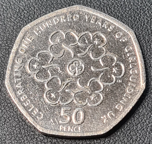 2019 NEW GIRL Guides 50 years 50p Fifty Pence Coin circulated UK £2.95 ...