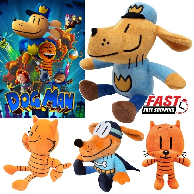 DOGMAN&DOG MAN'S LI'L Petey Plush Toy Cute Detective-Dog Stuffed Toy ...