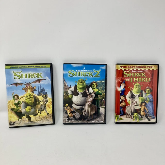 SHREK MOVIES 1 2 & 3 DVD Lot Dreamworks Mike Myers, Eddie Murphy ...
