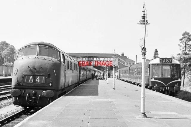 PHOTO WARSHIP Loco & Dmu At Newbury Railway Station 1962 £1.85 ...