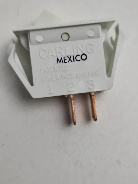 LOT OF 30 Carling, White Rocker Switch. ON/OFF. 5A 250VAC, 10A 125VAC ...