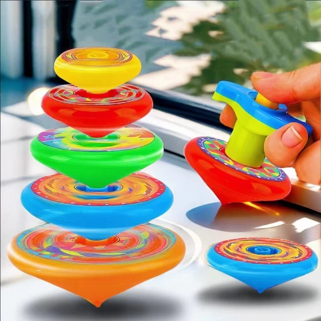 DESKTOP GAME FLYING Stacking Gyroscopes Launcher Gyroscope Set Boys ...