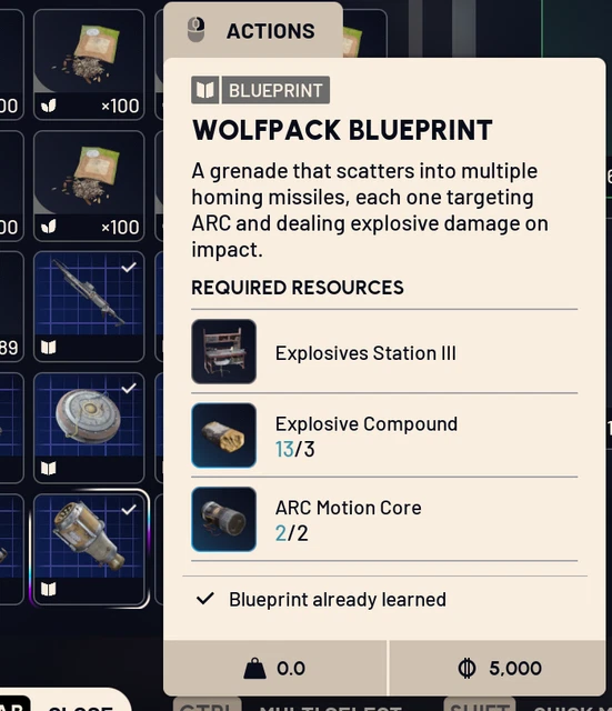 WOLFPACK BLUEPRINT - ARC Raiders | Bauplan | EUR 5,00 - PicClick DE