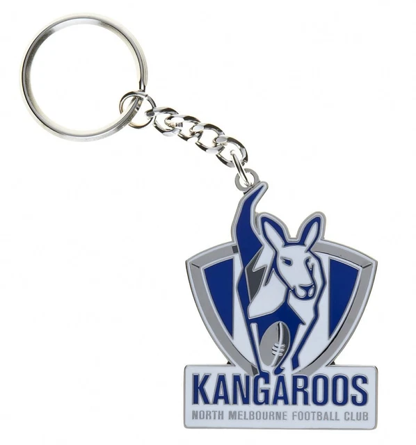 33741 NORTH MELBOURNE Kangaroos Afl Team Logo Mascot Metal Keyring Key ...