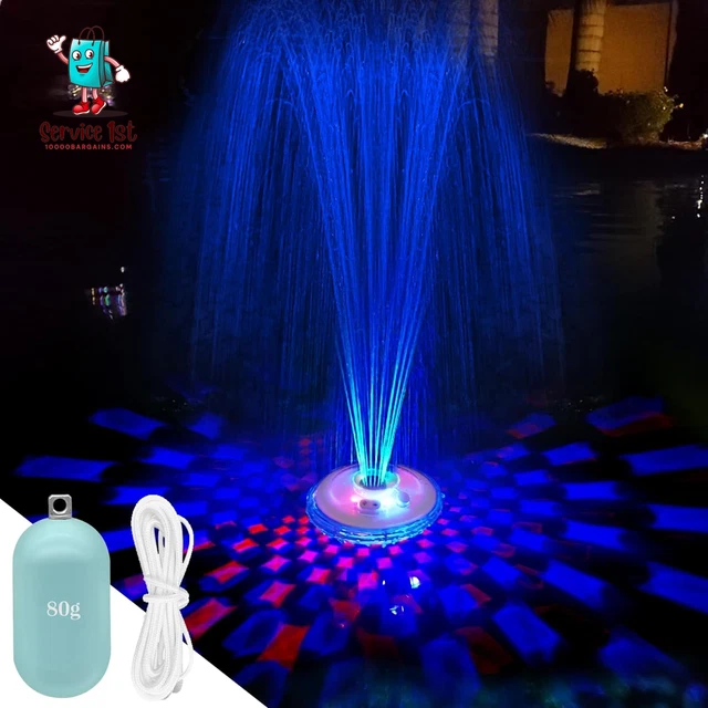 FLOATING POOL FOUNTAIN with Underwater Light Show,Pool Water Fountain ...
