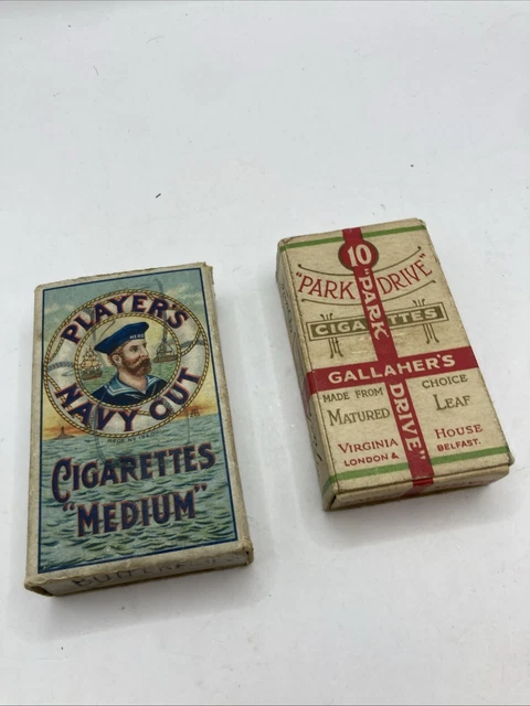 VINTAGE PLAYERS NAVY Cut Cigarette Packet plus Park Drive Cigarette ...