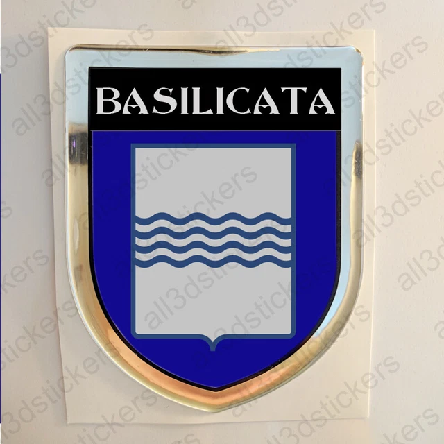 AUFKLEBER BASILIKATA ITALIEN Wappen Flagge 3D Kfz-Aufkleber Fahne ...
