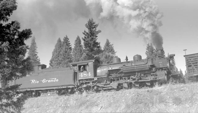 D&RGW DENVER RIO Grande Western Railway Narrow Gauge, No 484 Old Train ...