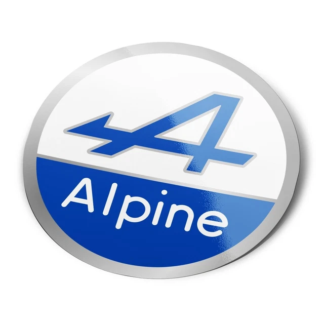 PACK X5 AUTOCOLLANTS STICKERS ALPINE LOGO VINTAGE ROND accessoire ...