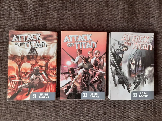 HAJIME ISAYAMA ATTACK On Titan Book Bundle Volumes 31, 32 & 33 - FREE P ...