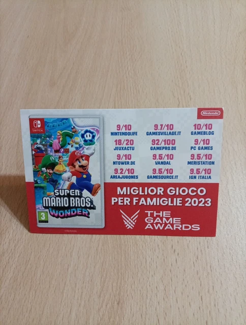 SUPER MARIO BROS WONDER SWITCH! Cartoncino Promozione 15x10 Come Nuovo ...