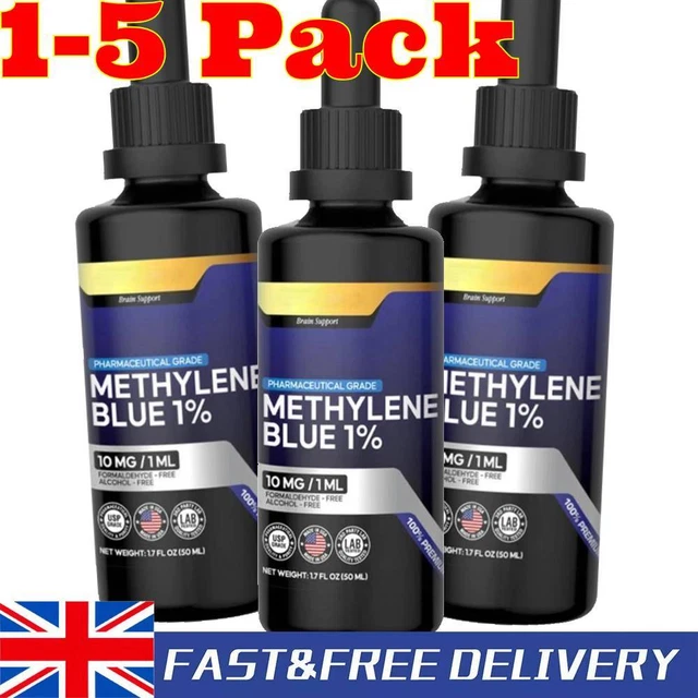 1-5 PACK METHYLENE Blue Pharmaceutical Grade - Methylene Blue 1% ...