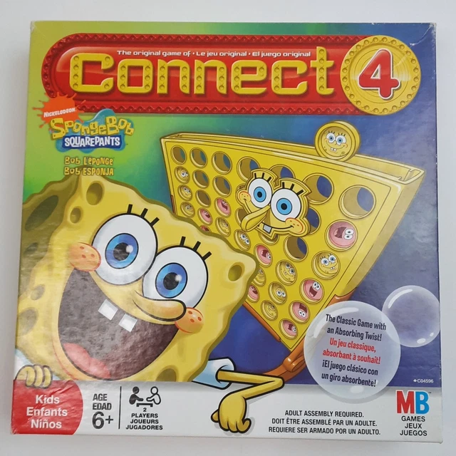SPONGEBOB SQUAREPANTS CONNECT 4 Four Game Kids Family Fun Classic Board ...