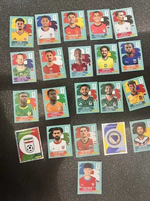 PANINI FIFA WORLD Cup 2026 Sticker Bundle 21 Stickers NO Doubles £2.86 ...