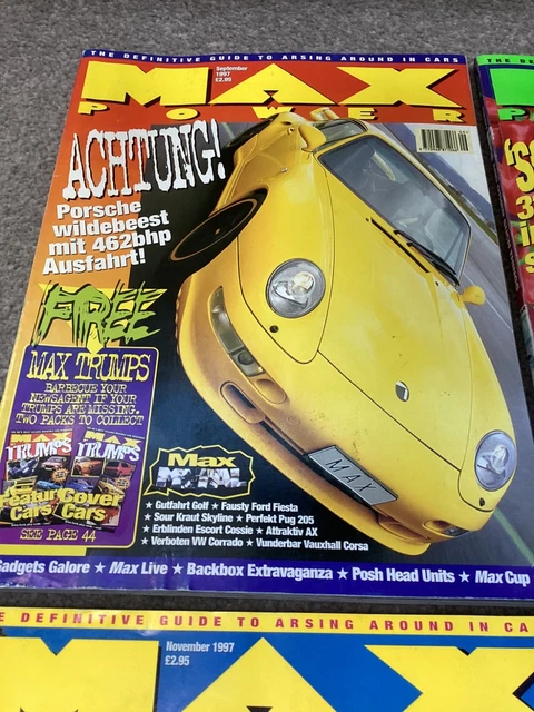 MAX POWER CAR Magazine September/October/November 1997 & 97/98 Awards £ ...