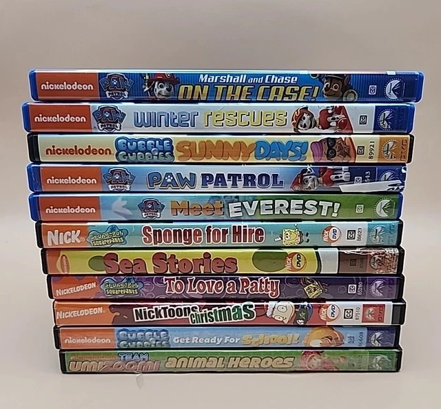 (11) NICKELODEON NICK Jr DVD Lot Paw Patrol Rugrats SpongeBob & More ...