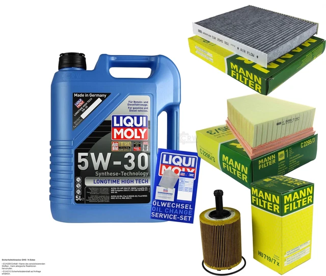 KIT ISPEZIONE FILTRO LIQUI MOLY Olio 5L 5W-30 per VW Polo 9N_ 1.4 Tdi 1 ...