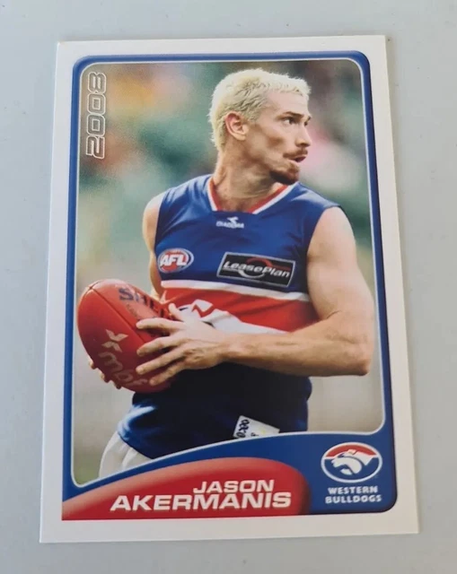 2008 HERALD SUN Western Bulldogs Jason Akermanis Common #182 Card Afl ...