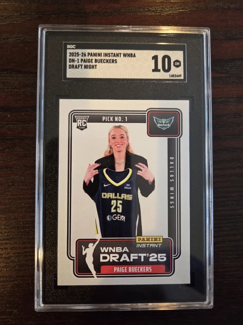PAIGE BUECKERS 2025 Panini Instant #DN-1 WNBA Draft Night Rookie SGC 10 ...