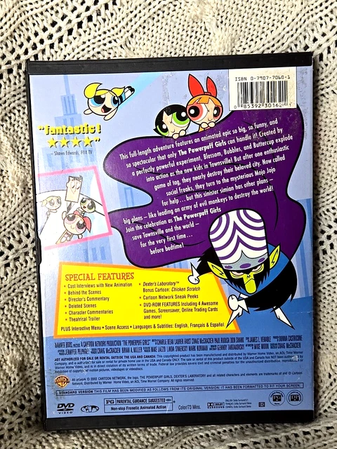 THE POWERPUFF GIRLS Movie (DVD, 2002) Cartoon Network Snap Case Disc is ...