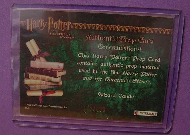 HARRY POTTER-SCREEN USED-POA-LE-RELIC-FILM-CINEMA-MOVIE-PROP Card ...