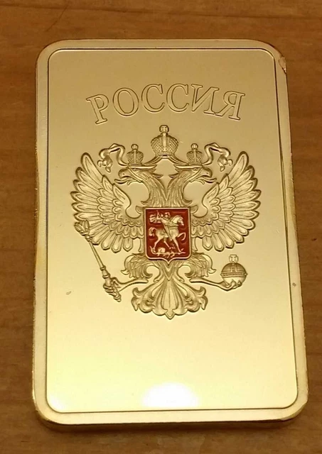 GOLD BAR INGOT Globe Emblem Badges Vintage Old Red Iconic Logo Bird ...