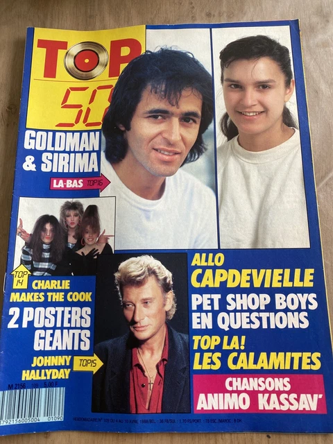 MAGAZINE TOP 50 Numéro 109 Du 4 Au 10 Avril 1988 Goldman Hallyday EUR 9 ...