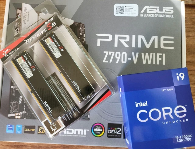 INTEL I9-12900K, ASUS Z790-V Prime WiFi DDR5, G.Skill Ripjaws S5 32GB ...