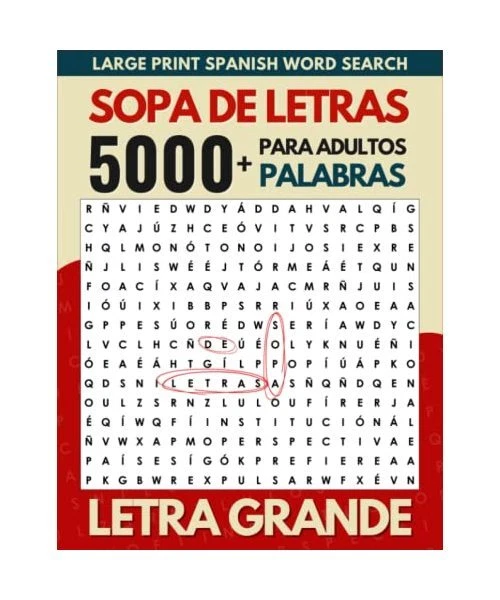 SOPA DE LETRAS En Español Para Adultos Letra Grande: Large Print Spanish Word S £5.53 - PicClick UK